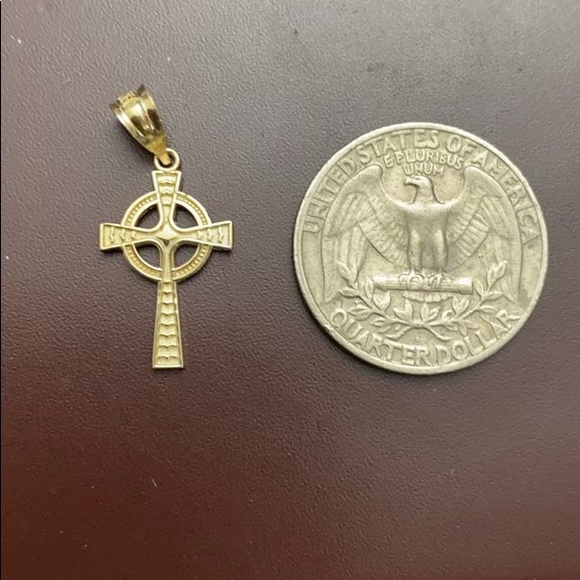 Element Shine | Jewelry | K Solid Gold Irish Celtic Trinity Cross ...